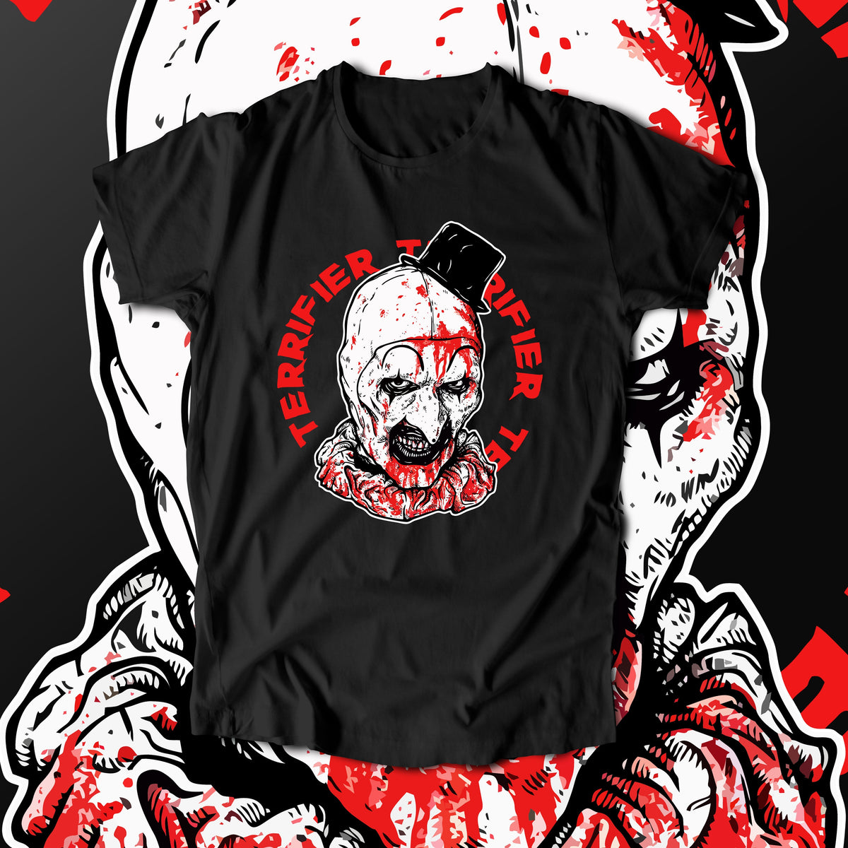 Terrifier t-shirt, horror movie merchandise, The Terrifier - The ...